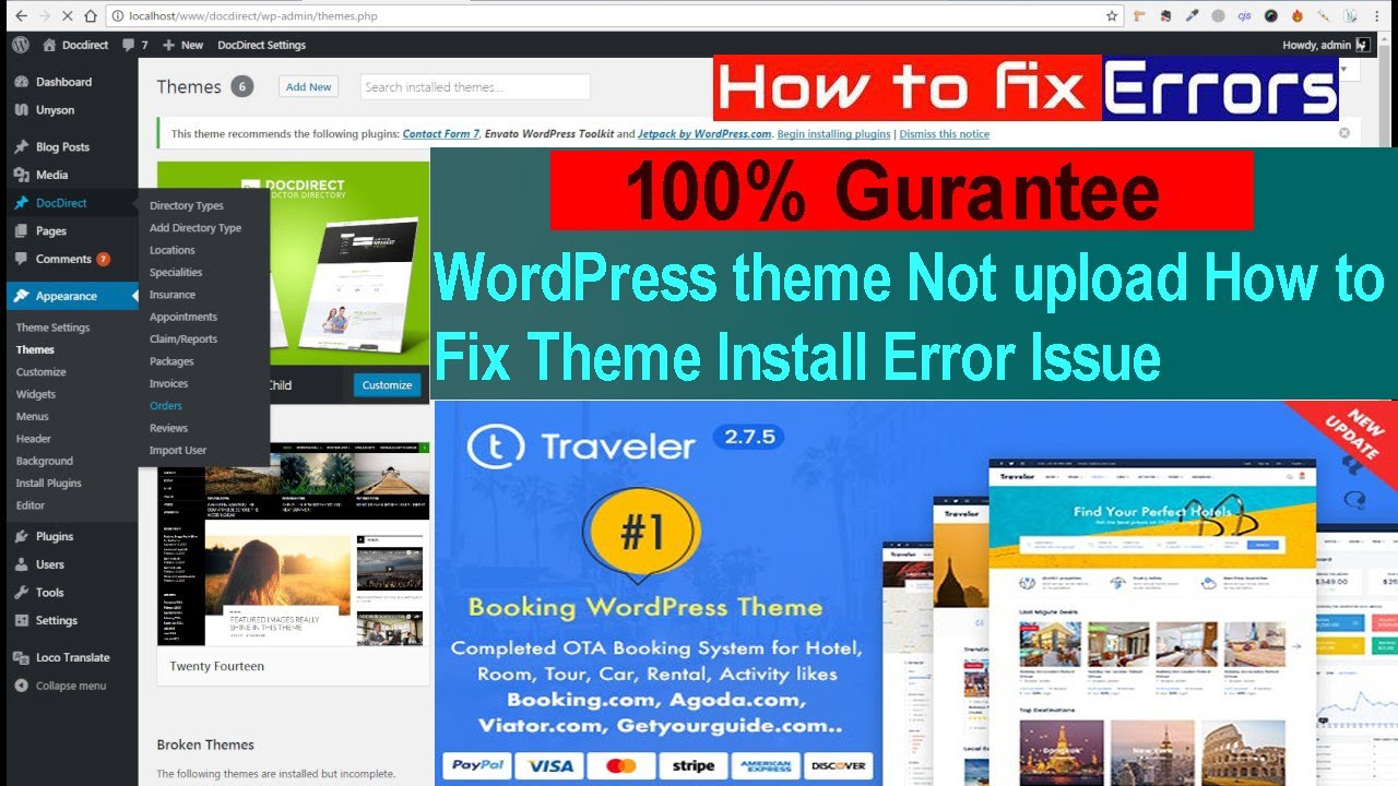 WordPress Theme Not Upload How To Fix Install Failed Issue wordpress-theme-not-upload-how-to-fix-install-failed-issue