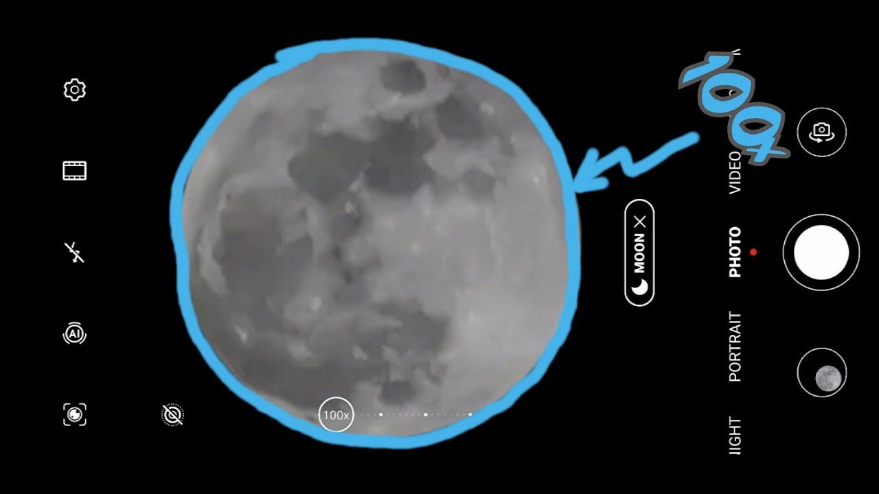Shooting the Moon with HUAWEI P40 Pro+ at 100x zoom handheld - YouTube