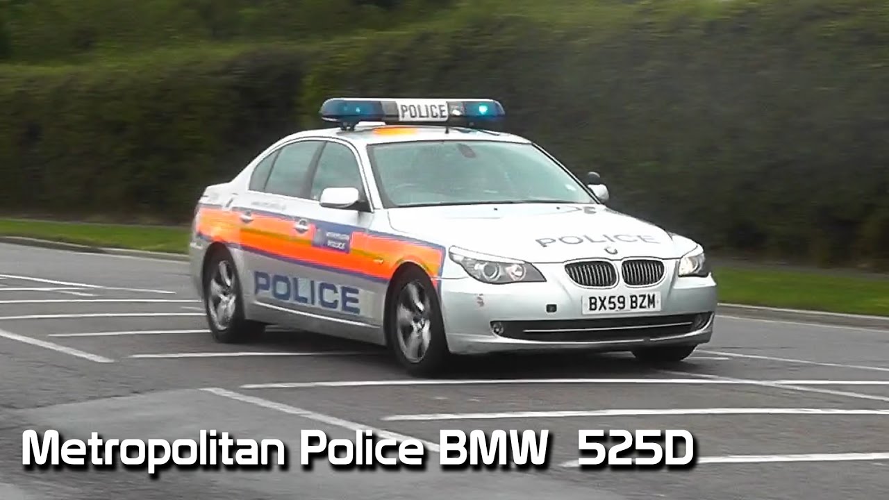 Rare - Metropolitan Police BMW 525D spare Area Car responding to a call ...