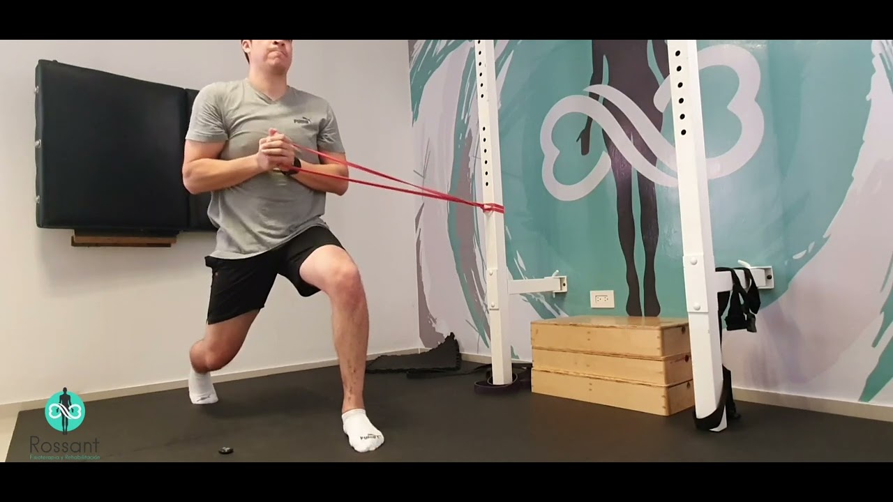 Split stance pallof press (outside) - YouTube