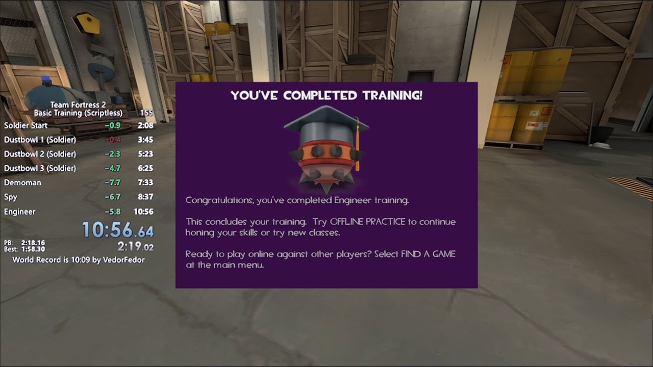 TF2 World Record | 10:08 Scriptless Run (from 24/08/2021 to 18/04/2022 ...