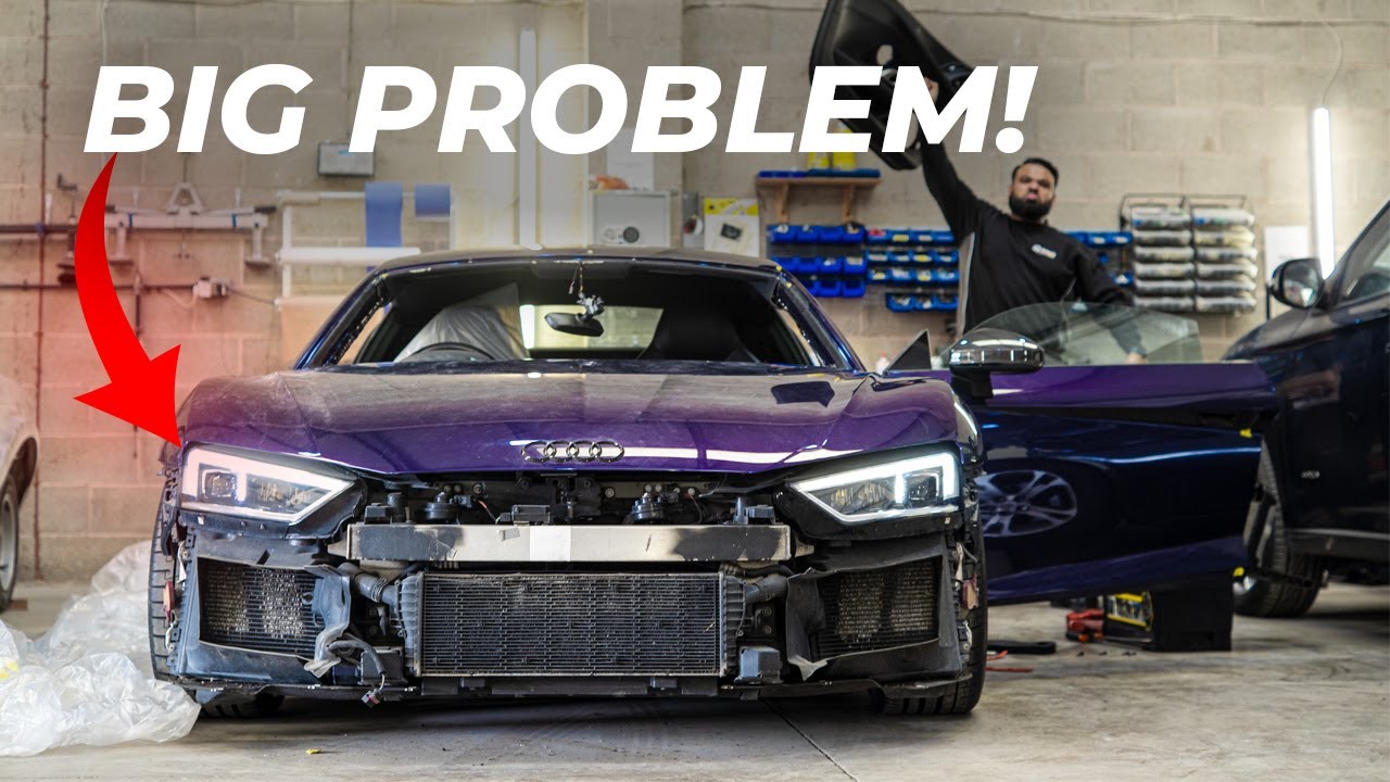 AUDI R8 V10 BUMPER REMOVAL IS A MAMMOTH TASK! - YouTube