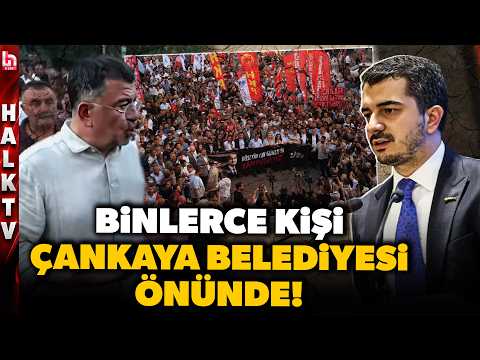 'ÇANKAYA YÜRÜYÜŞÜ'NE YOĞUN DESTEK! Özgür Özel ve vekiller, binlerce kişiyle belediye önünde!