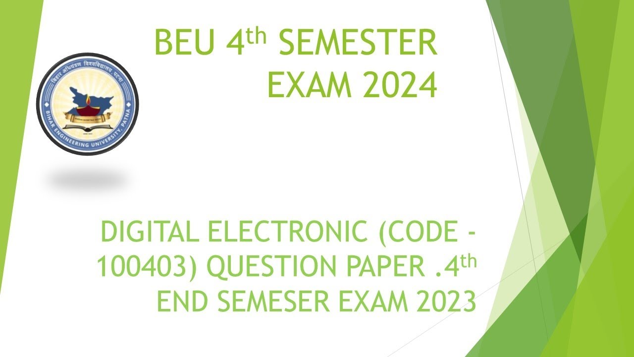 beu 4th semester exam Question paper solution -2023 !!! digital electronic (100403)!! details ...
