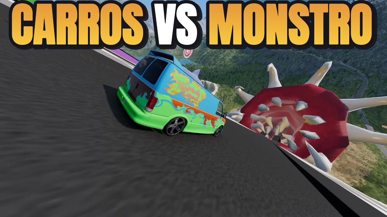 Carros vs Monstro - [BeamNG.Drive] - YouTube