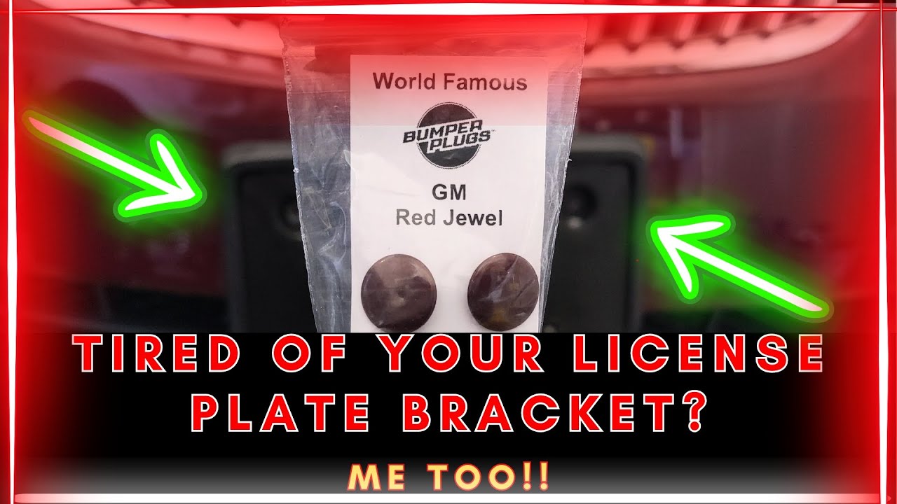 How to install Bumper Plugs after you remove that front license plate ...