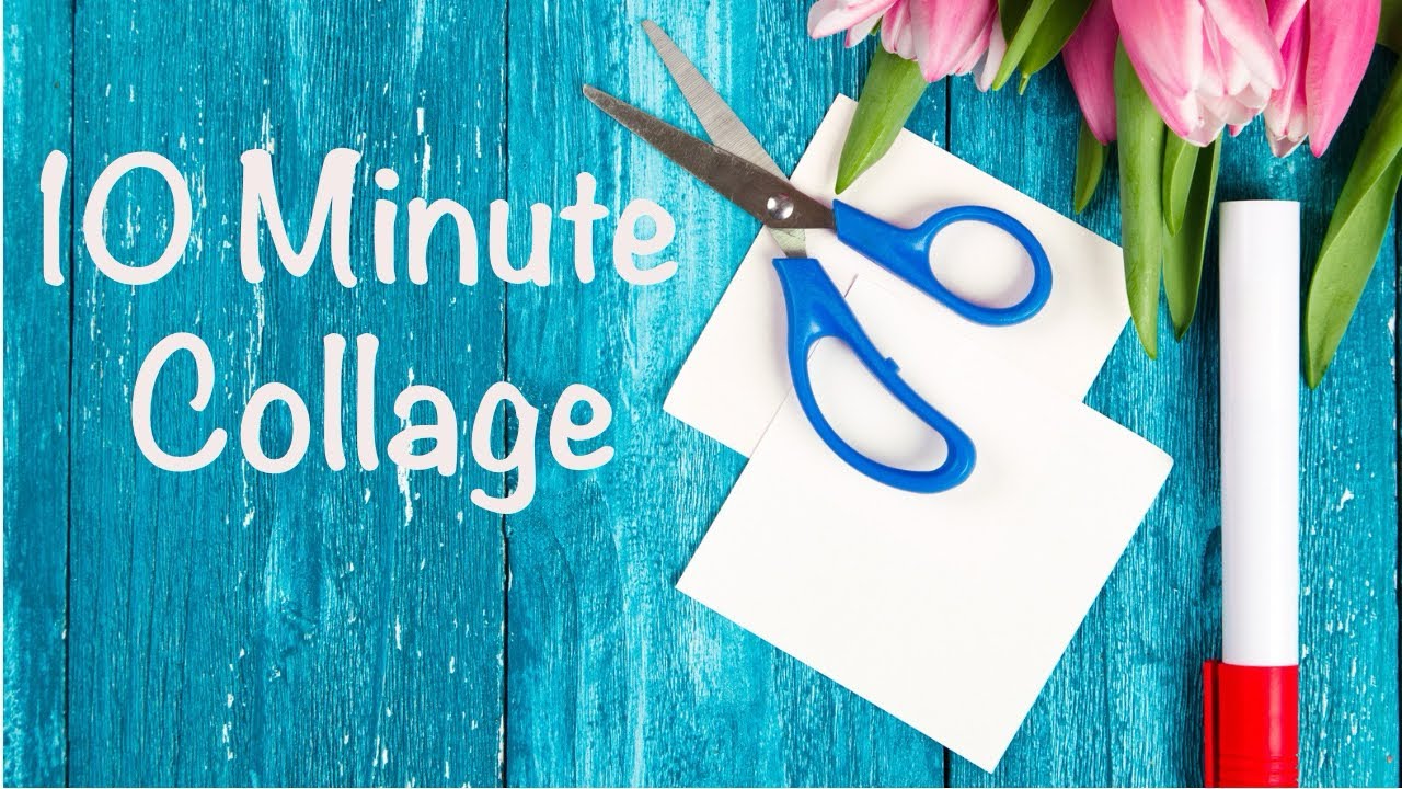 A 10 minute collage using the scraps on my desk! Come join me - YouTube