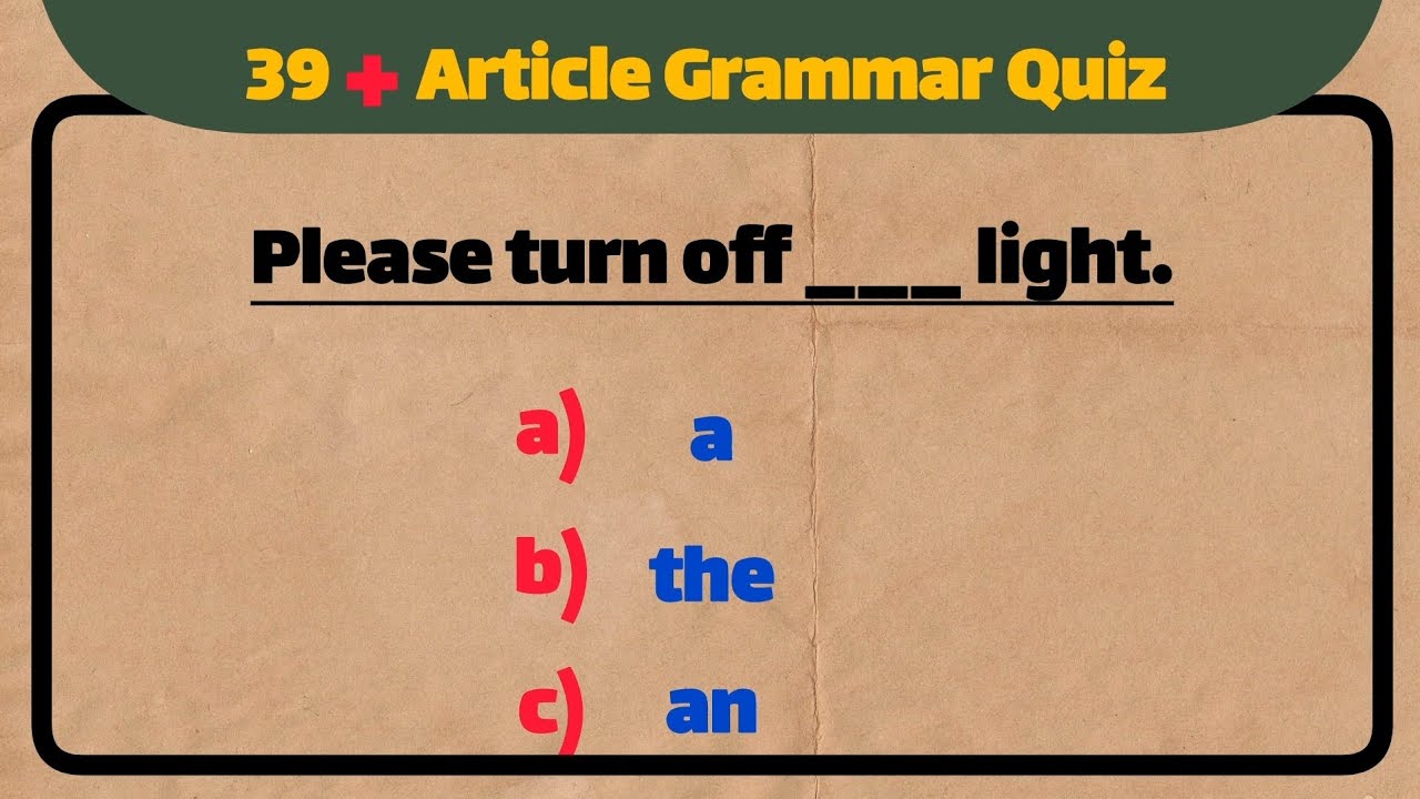 English Grammar Quiz | How Well Do You ACTUALLY Know English? - YouTube