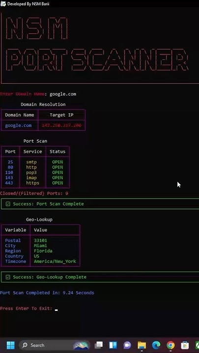 Python Port Scanner in 60 Seconds!!! #programming #coding - YouTube