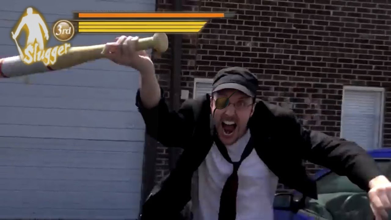 Nostalgia Critic learns Majima's slugger style - YouTube