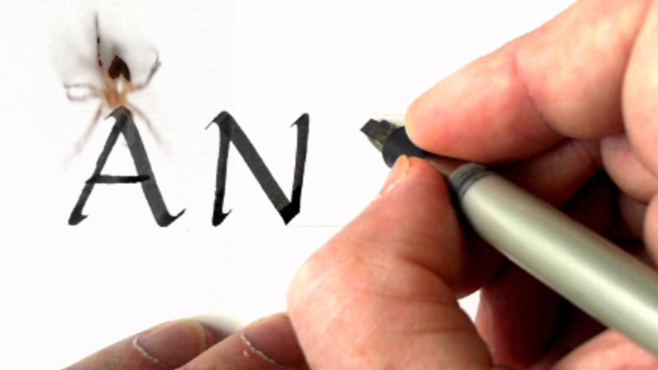 Calligraphy 29 Foundational Hand: Capitals - A, N, M - YouTube