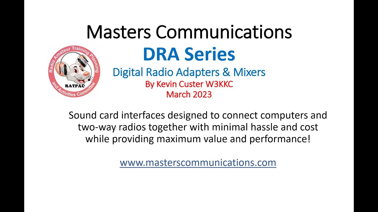Masters Communications Amateur Radio Digital Radio Devices - 03/16/2023 ...