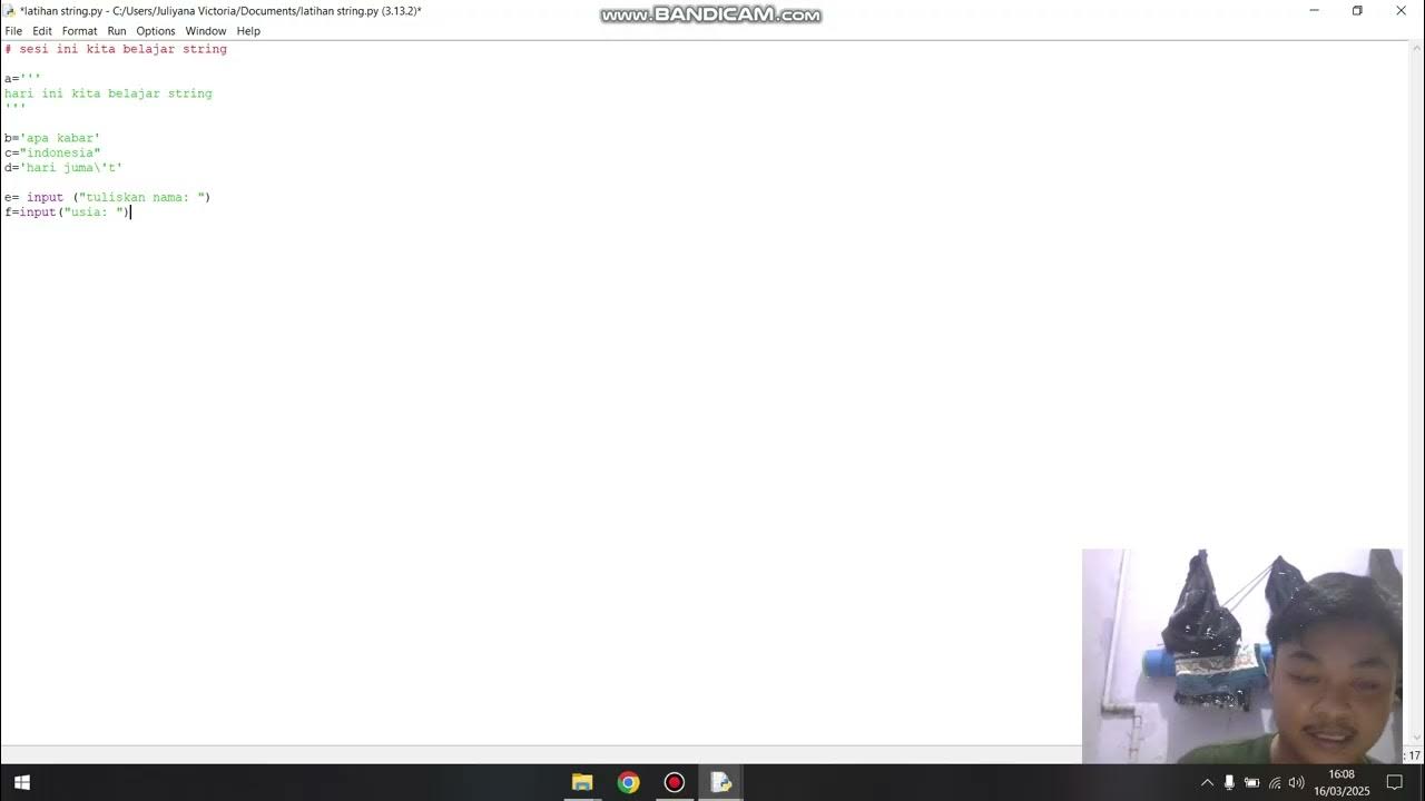 Belajar Python #strings (Novaldi) - YouTube