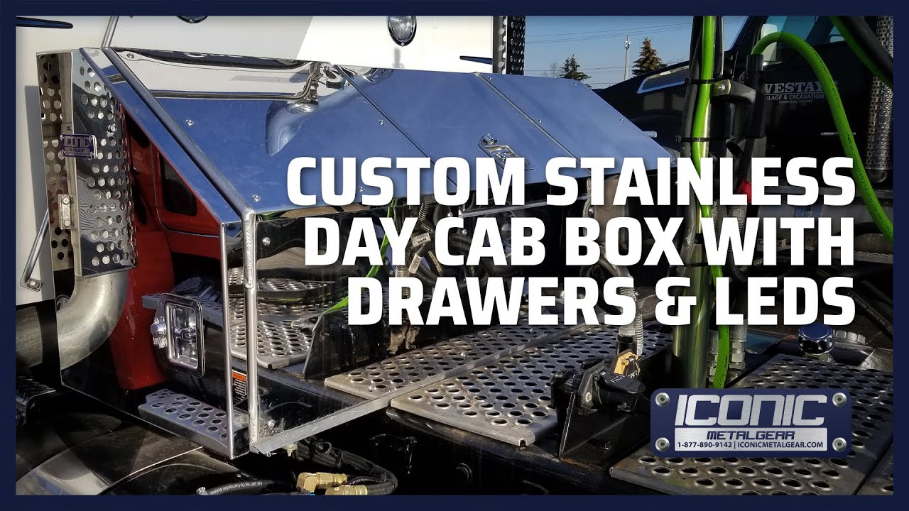 CUSTOM Day Cab Storage Box with PULL-OUT DRAWERS and INTERIOR LED ...