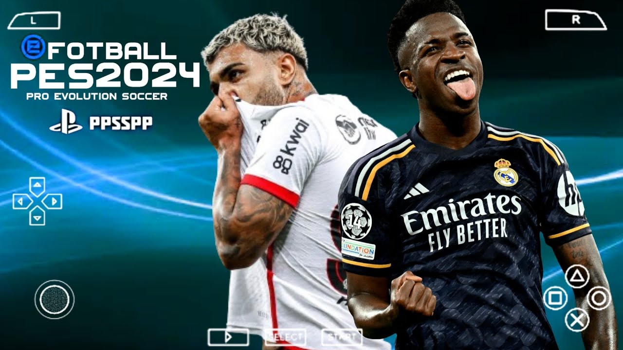 EFOOTBALL PES 2024 PPSSPP Brasileirão e Europeu ATUALIZADO CÂMERA de ...