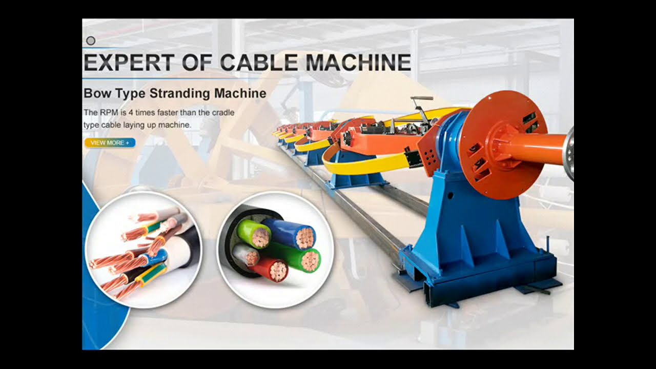 bow type stranding machine - YouTube