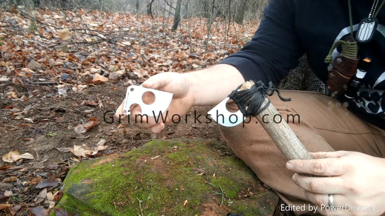 Primitive Axe Card Using Grim Workshop Survival Tools - YouTube