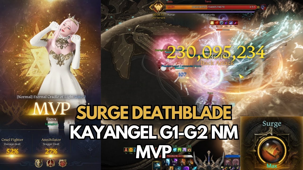 [LOST ARK] Kayangel NM G1-G2 | SURGE Deathblade 1560 MVP - YouTube