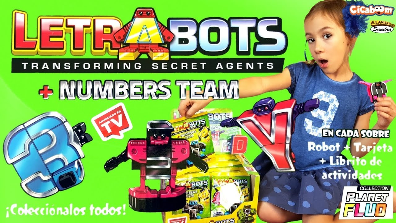 LETRABOTS + NUMBERS TEAM TRANSFORMING SECRET AGENTS UNBOXING COMPLETO ...