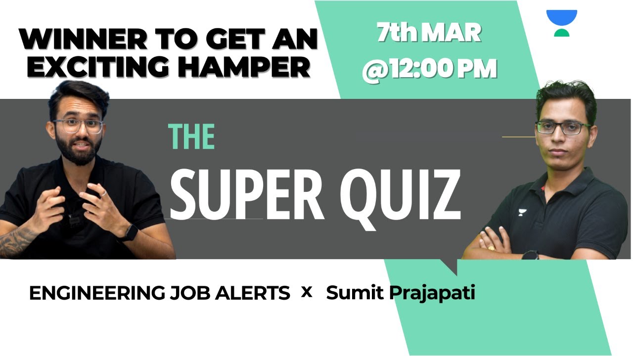 Live Giveaway | Subscribe @Engineering Job Alerts by Unacademy | Sumit ...