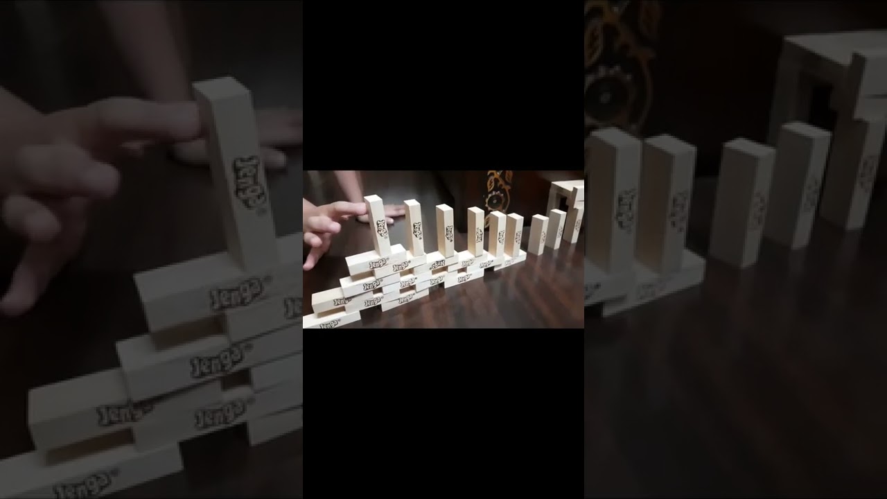 Domino's and House using Jenga blocks - YouTube