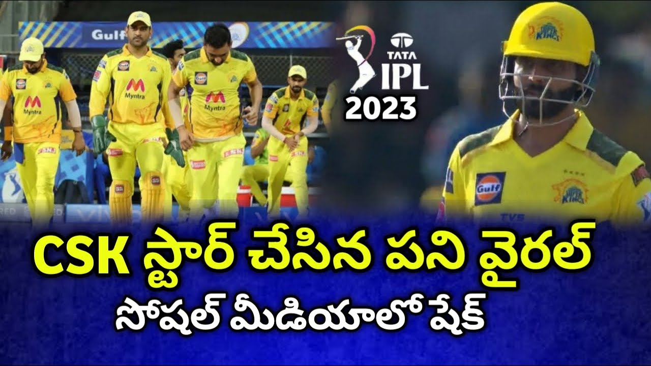 CSK స్టార్ చేసిన పనికి సోషల్ మీడియా షేక్ | Jadeja and Warner Super Fun ...
