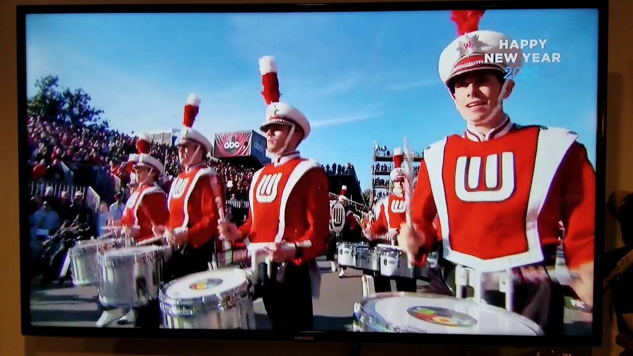 UW Madison Marching Band in the 2020 Rose Parade in Hallmark - YouTube