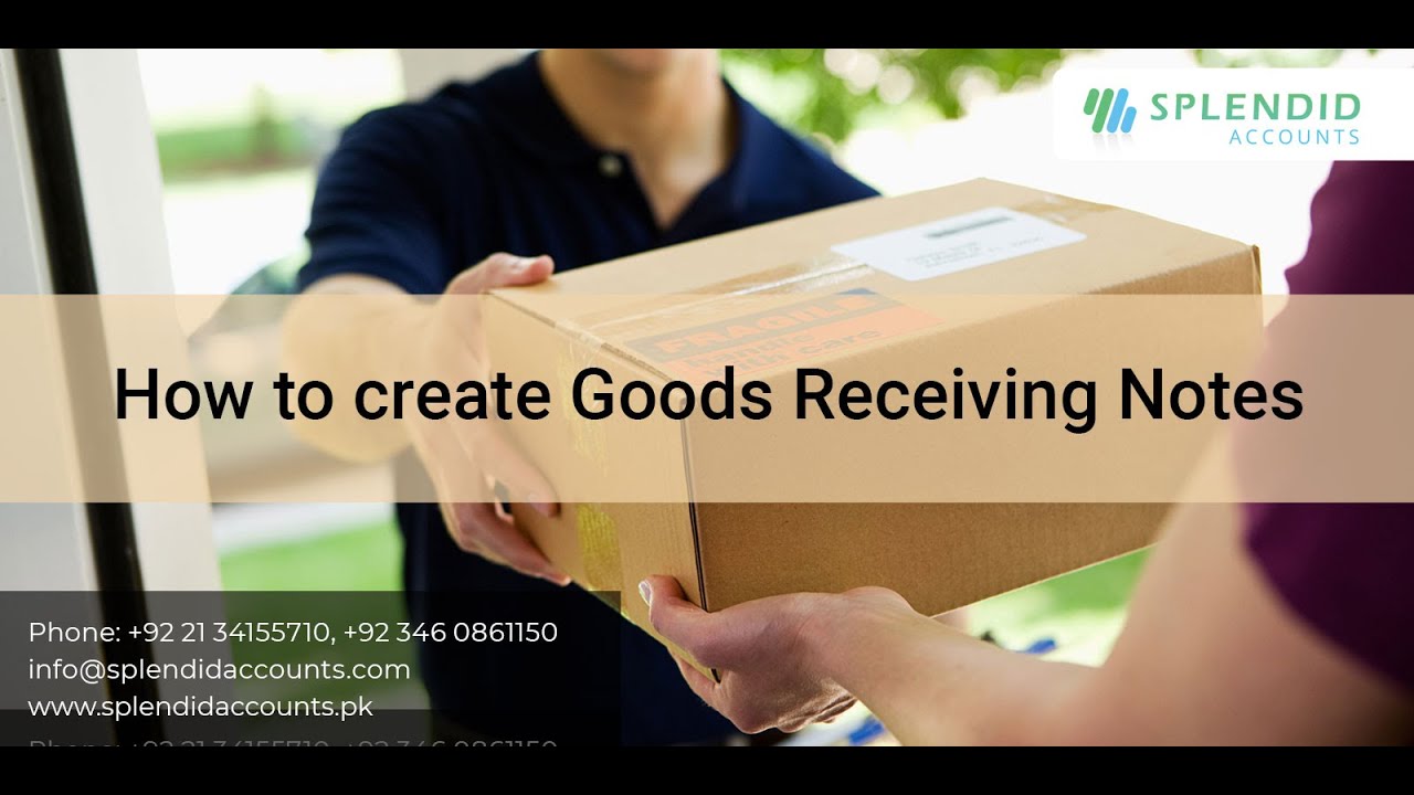 How to create Goods Receiving Note / GRN in Splendid Accounts - YouTube