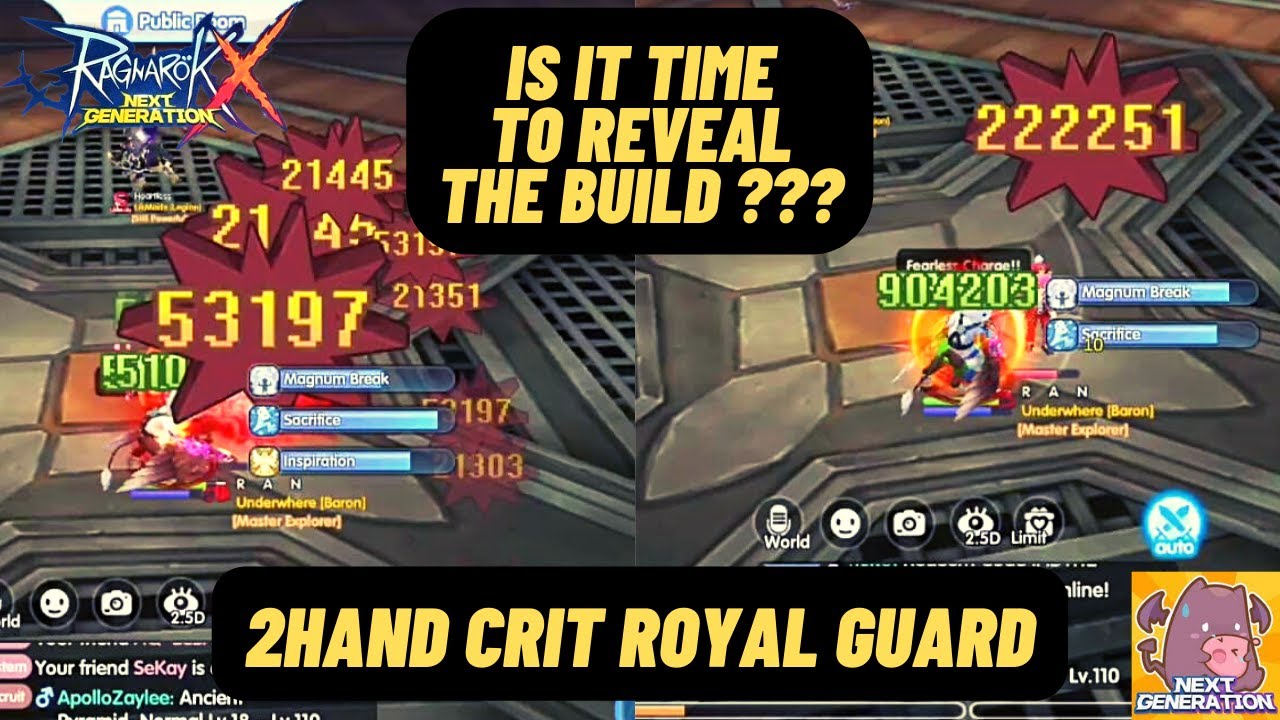 2HAND CRIT ROYAL GUARD 50% PVP BUILD | RAGNAROK X NEXT GENERATION - YouTube