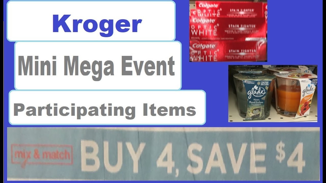 Kroger Mini Mega Event Participating Items- 11/14/18-11/22/18- AWESOME ...