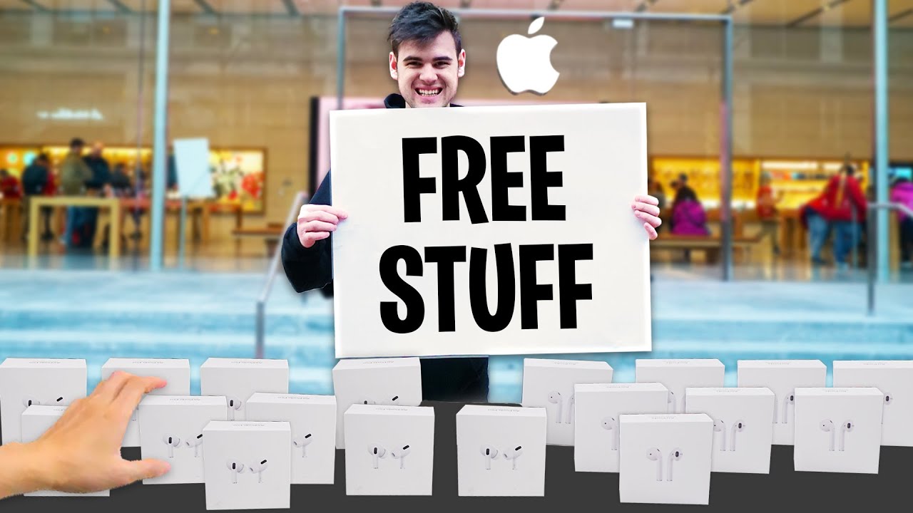 I Opened A FREE Apple Store, Next To The Apple Store... - YouTube