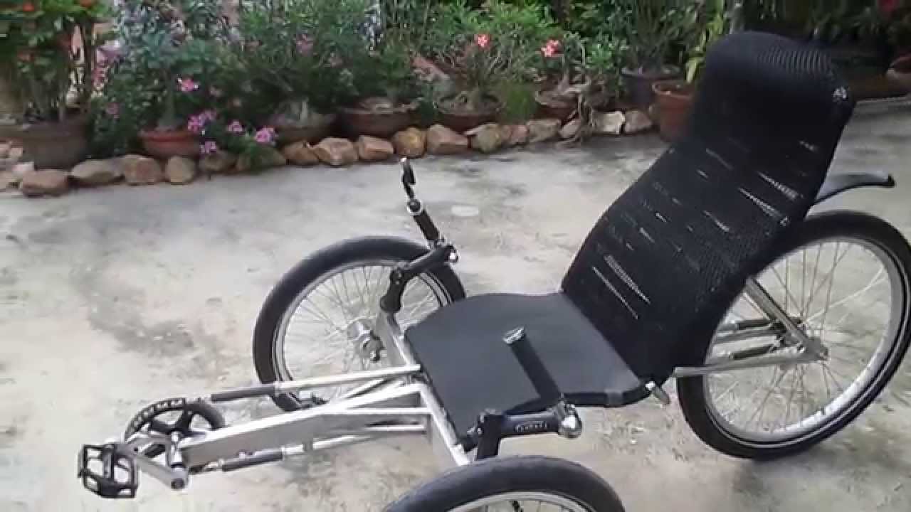 Frank's MK2 homemade recumbent trike - YouTube