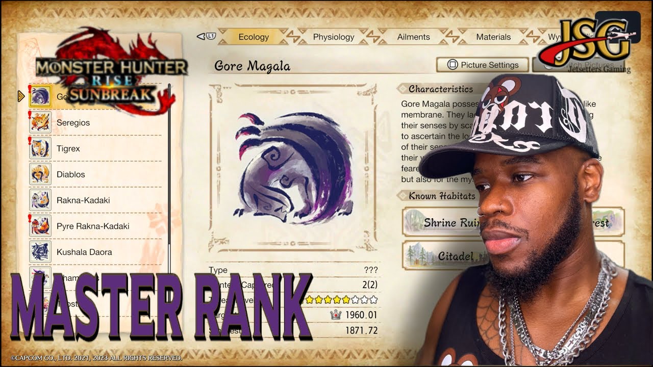 ALL MASTER RANK MONSTERS: GORE MAGALA HUNT (W CUTSCENE) INSECT GLAIVE ...