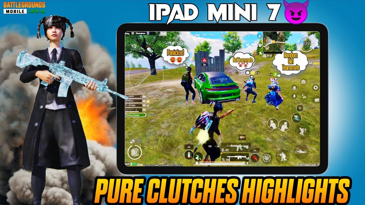 BGMI Pure Clutches 🔥| iPad Mini 7 PUBG/BGMI Best Sensitivity Setting # ...