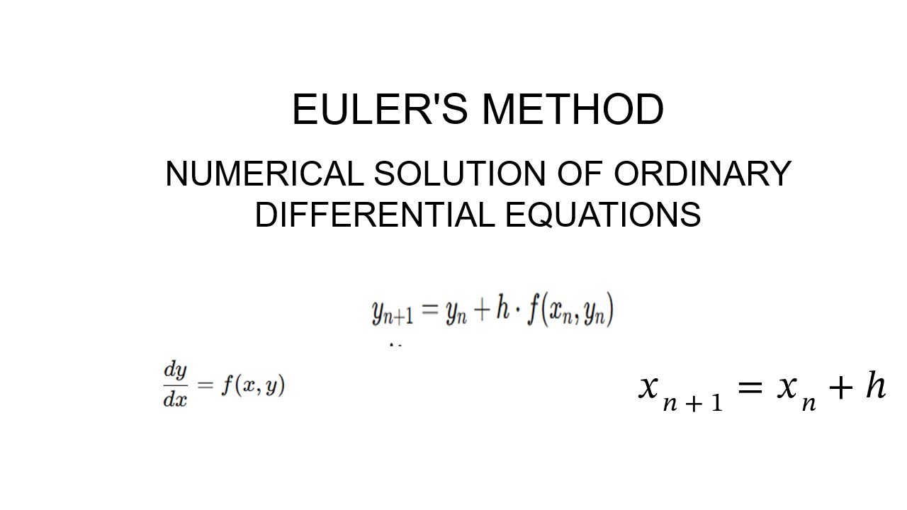 Euler's method || Numerical solution of ordinary differential equation - YouTube
