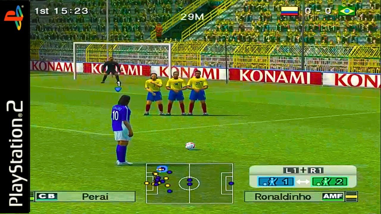 Brazil vs Colombia - PES 06 (PS2) - (4K EFFECT) - AMERICAN CUP SEMI FINALS - YouTube