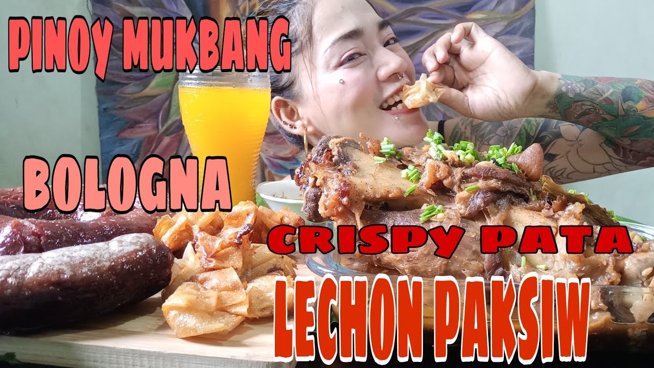 Crispy pata Lechon Paksiw | Fried Siomai | Bologna | Pinoy Mukbang ...