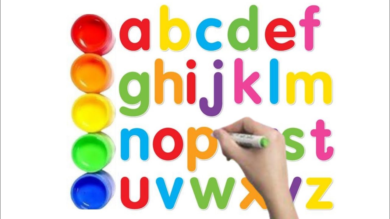 Lower case alphabet| tracing the words with colours 🖌️🎨 writing ...