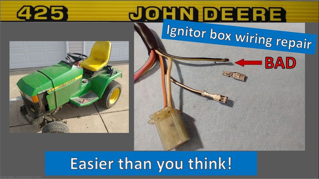 John Deere 425 Wiring Issues Ignitor Connector YouTube John Deere 425 Wiring Issues Ignitor Connector YouTube