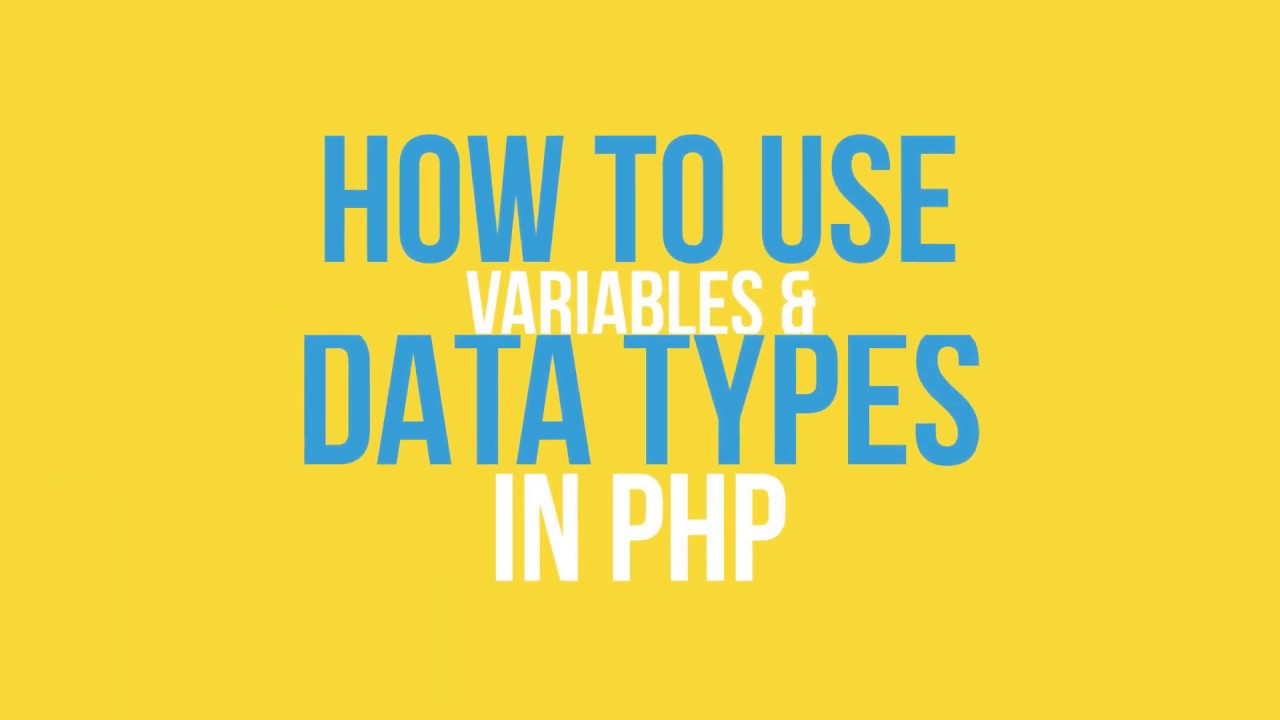 How to use variables and data types in php Urdu & Hindi - YouTube
