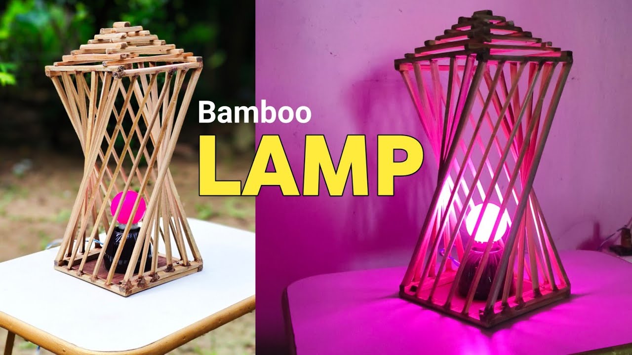 Bamboo lamp | Making a Bamboo Lamp at Home! Easy DIY Craft Project ...