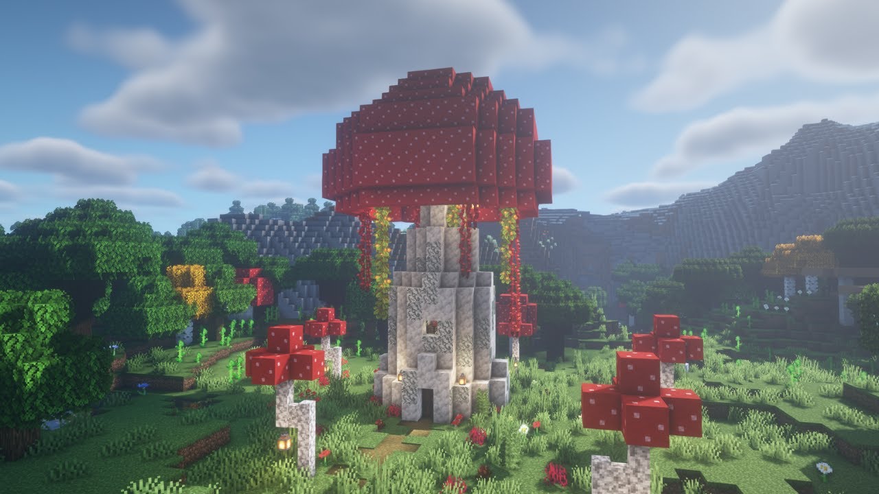 Mushroom House Tutorial | Minecraft 1.17 - YouTube