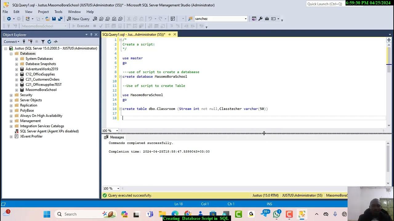 Creating Database, tables and inserting records in SQL - YouTube