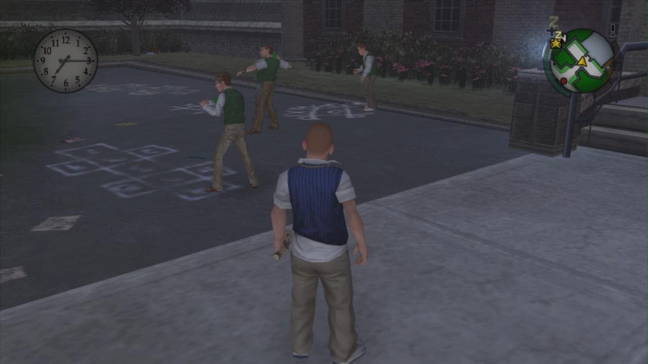 Bully PS2 Nerds Throwing Russell Stink Bomb - YouTube