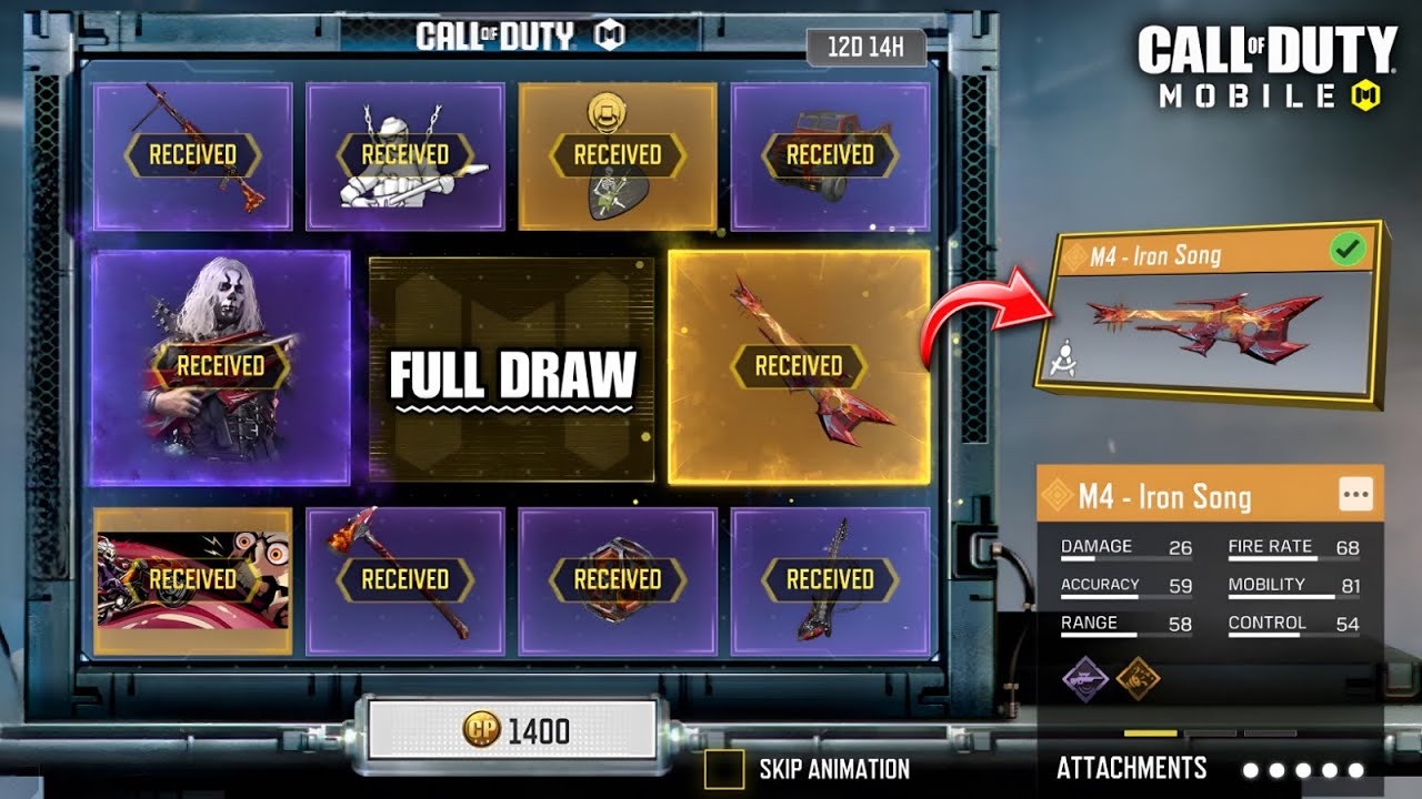 Rockin the block draw codm | Legendary M4 iron song full draw codm ...