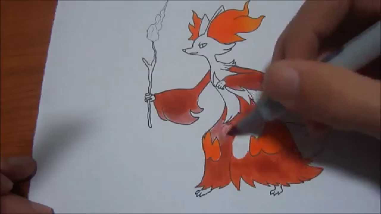 Delphox speed draw マフォクシー - YouTube
