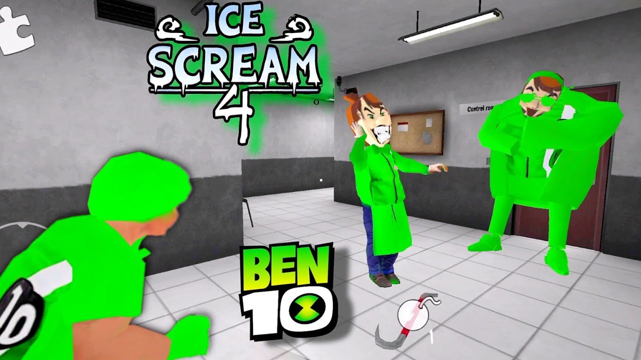 Ice Scream 4 All Characters Are Ben 10 | Ice Scream 4 Ben 10 Mod - YouTube