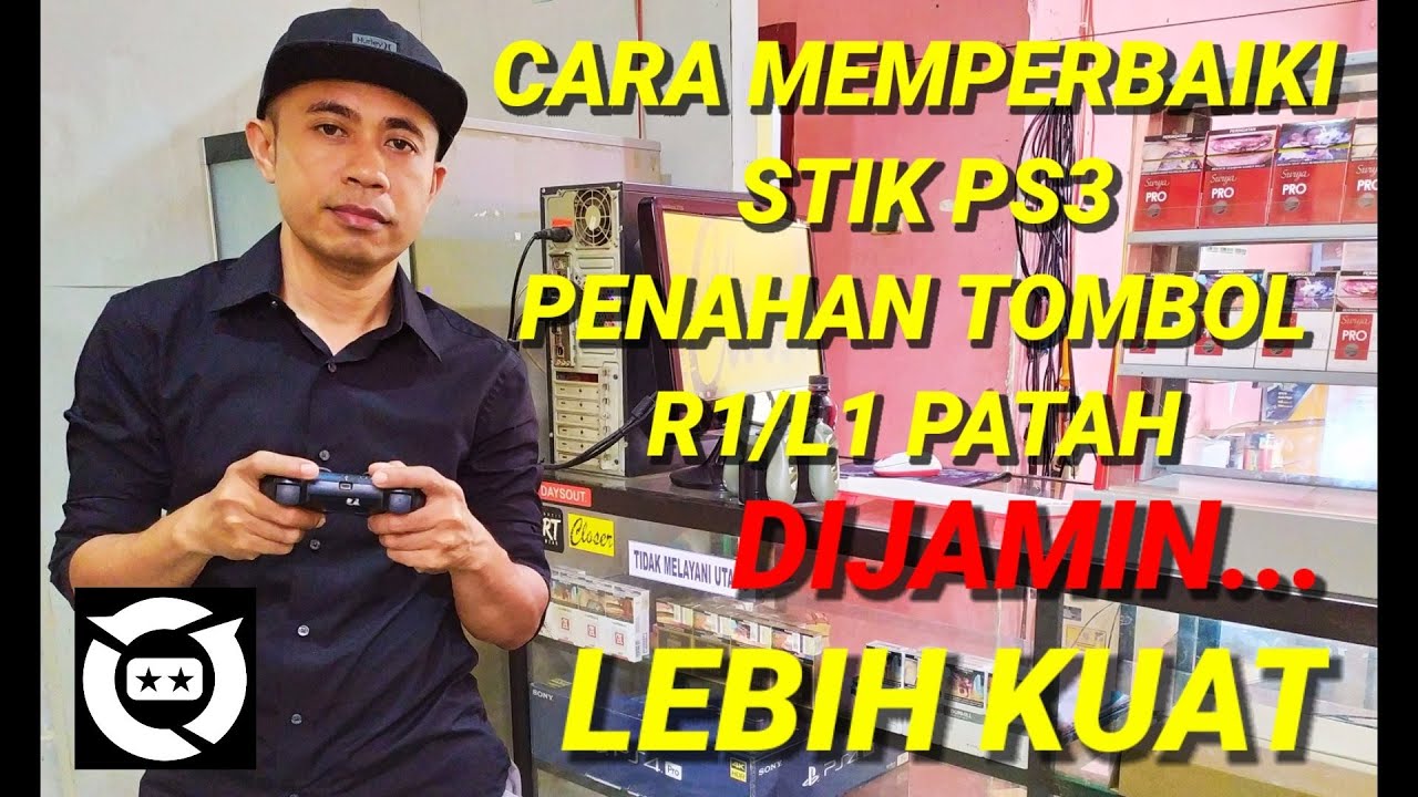 CARA MEMPERBAIKI STIK PS3 PENAHAN TOMBOL R1/L1 PATAH - YouTube