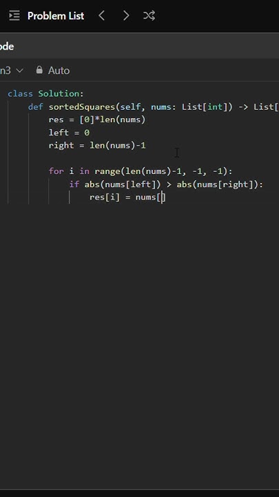 #day71 | LeetCode | problem: Squares of a Sorted Array - YouTube