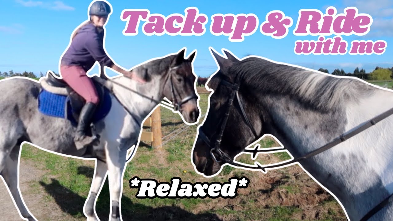 Relaxed realistic Tack up & ride with me - YouTube